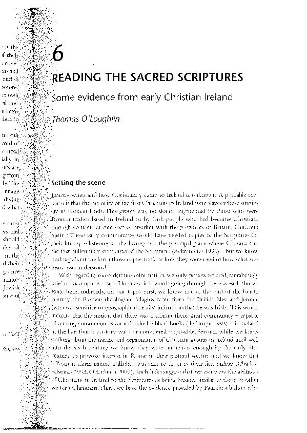 (PDF) READING THE SACRED SCRIPTURES Some evidence from early Christian ...