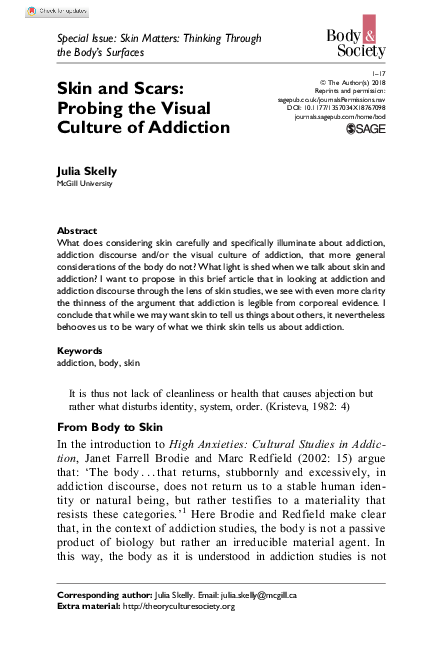 (PDF) Skin and Scars: Probing the Visual Culture of Addiction