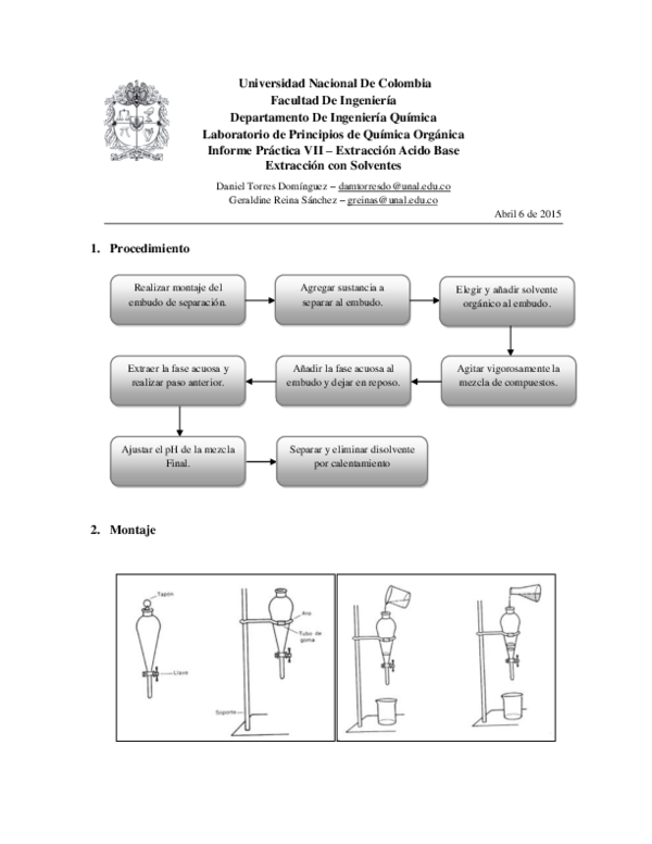 (DOC) Lab Organica - Extracción con Solventes