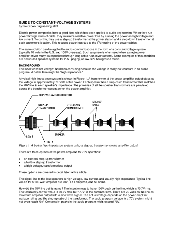 (PDF) GUIDE TO CONSTANT-VOLTAGE SYSTEMS
