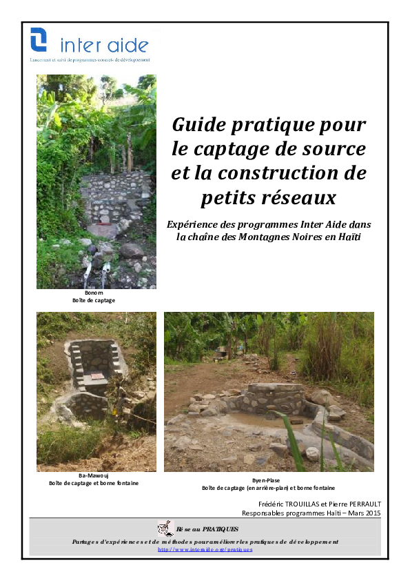 (PDF) Guide pratique pour le captage de source et la construction de ...