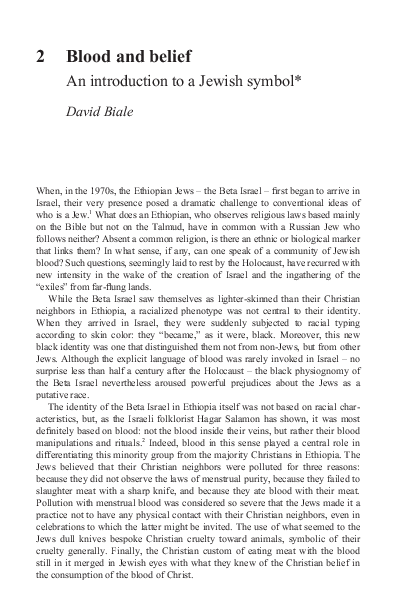 (PDF) David Biale, “Blood and Belief: An Introduction to a Jewish ...