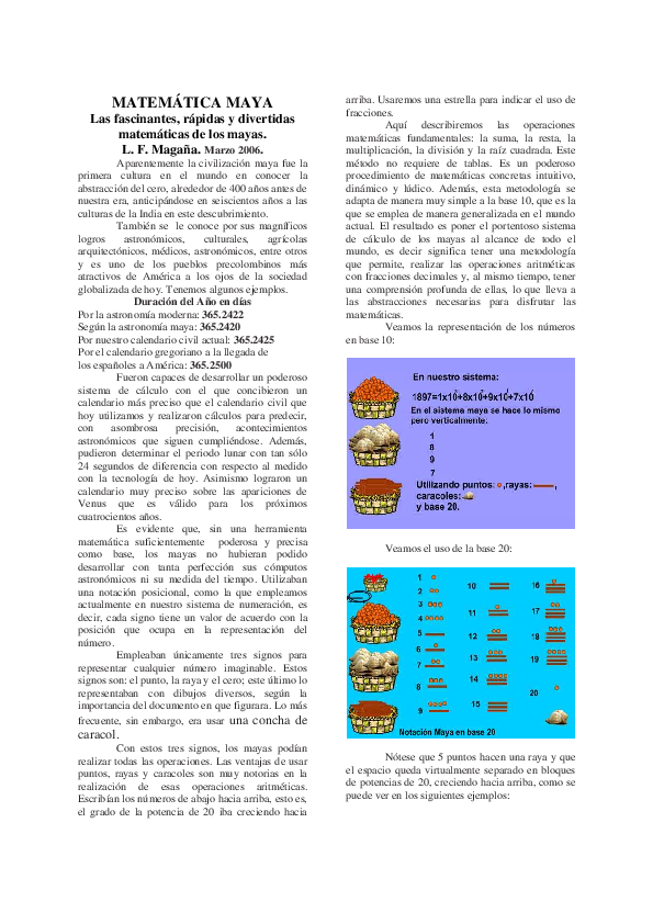 (PDF) MATEMÁTICA MAYA