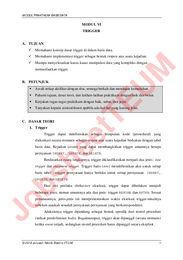 (PDF) Modul 6 Trigger