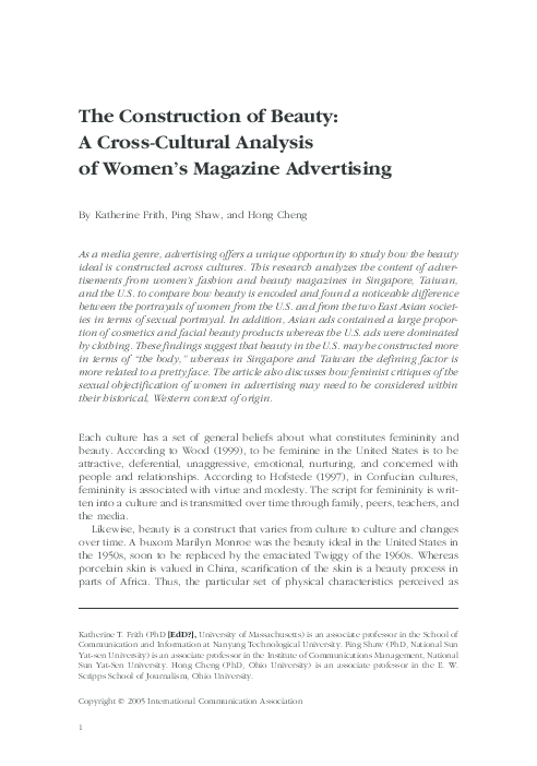 (PDF) The Construction of Beauty The Construction of Beauty: A Cross ...