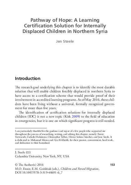 (PDF) Pathway of Hope: A Learning Certification Solution for Internally ...