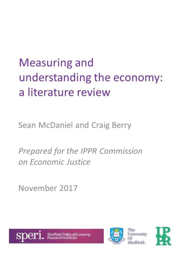 (PDF) Measuring and understanding the economy: a literature review