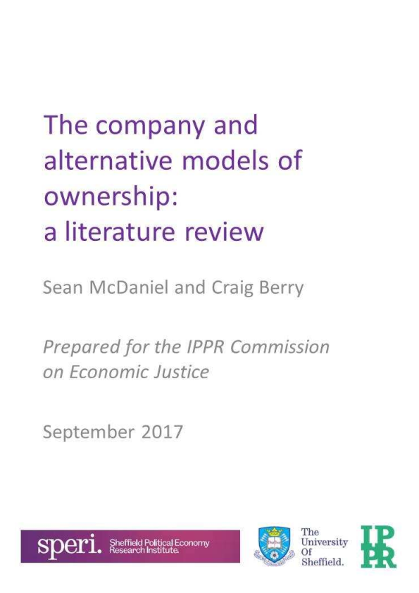(PDF) The company and alternative models of ownership