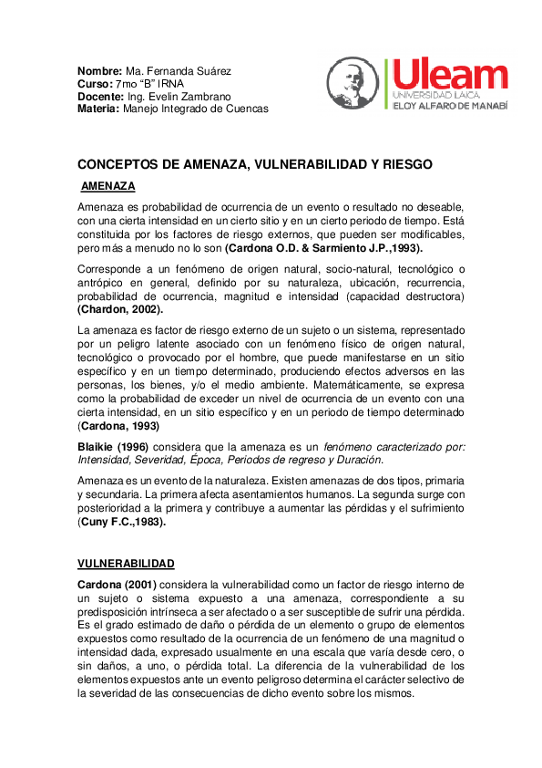 (DOC) CONCEPTOS DE AMENAZA