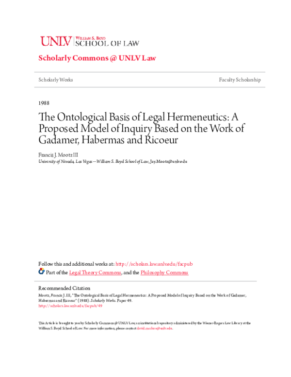 (PDF) Ontological Basis