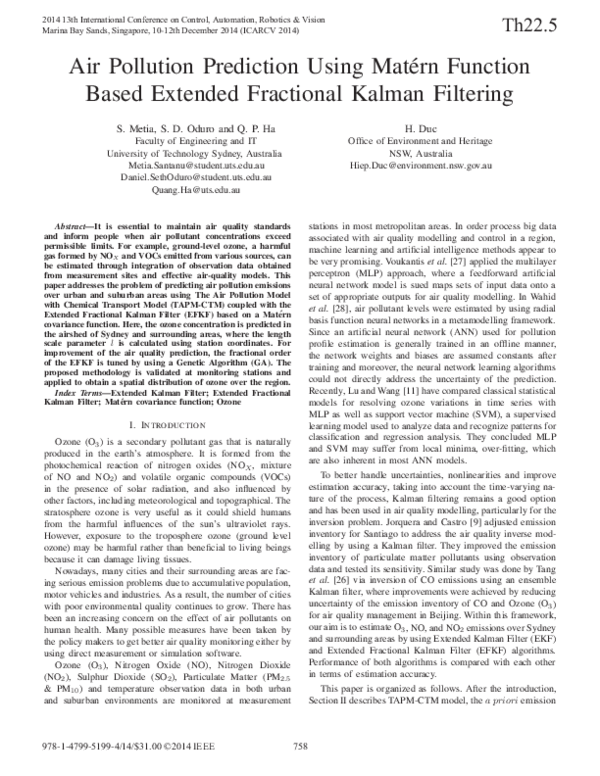 (PDF) Air Pollution Prediction Using Matérn Function Based Extended ...