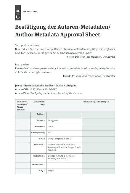 (PDF) Review of Olivia Milburn, The Spring and Autumn Annals of Master ...