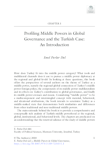(PDF) Profiling Middle Powers in Global Governance and the Turkish Case ...