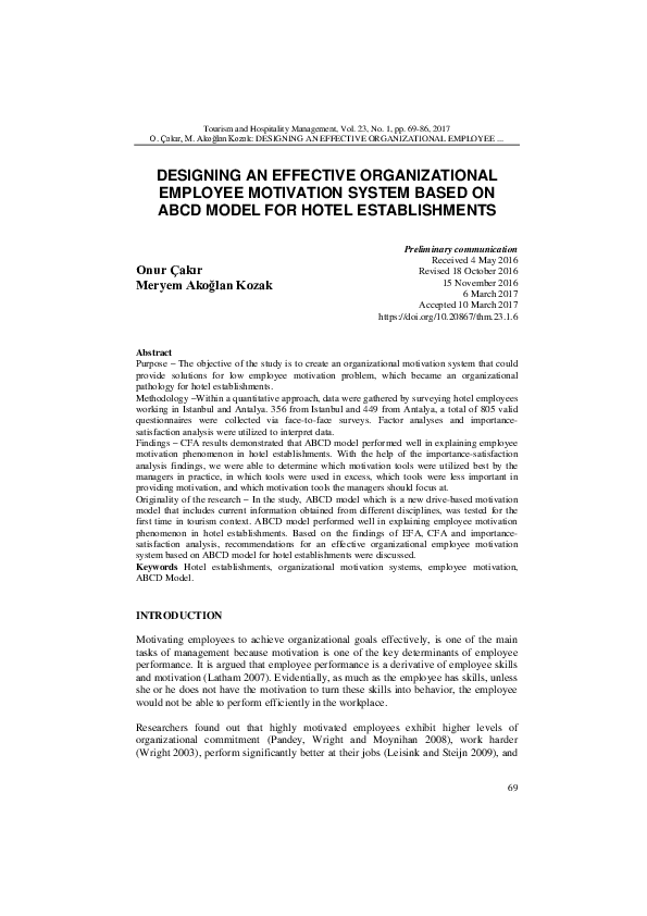(PDF) Designing an effective organizational employee motivation system ...