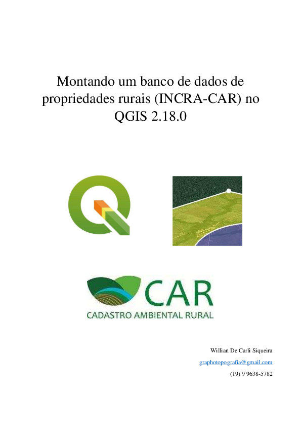 (PDF) Montando um banco de dados de propriedades rurais (INCRA-CAR) no ...
