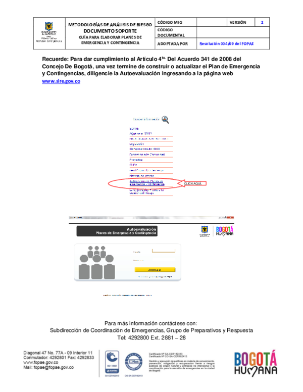 (PDF) METODOLOGÍAS DE ANÁLISIS DE RIESGO DOCUMENTO SOPORTE GUÍA PARA ...
