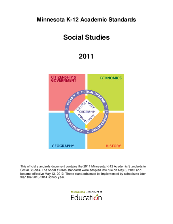 (PDF) Minnesota K-12 Academic Standards