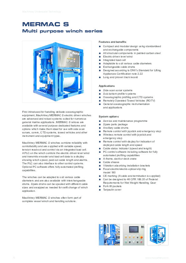 (PDF) MERMAC S Multi purpose winch series