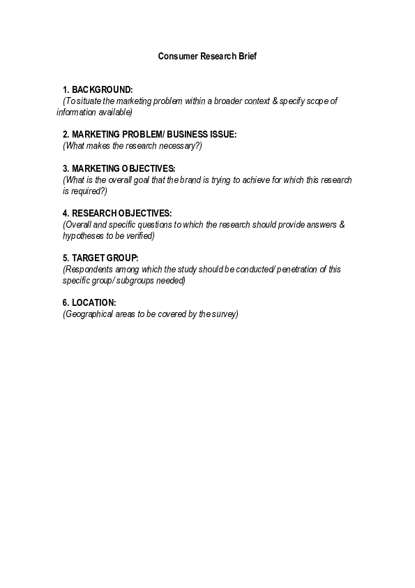 (DOC) Consumer Research Brief