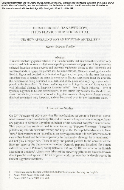 (PDF) ‘Dioskourides, Titus Flavius Demetrius, Tanaweruow et al.’