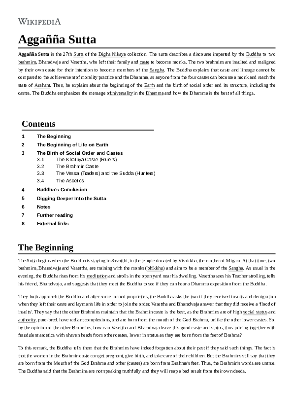 (PDF) Aggañña Sutta
