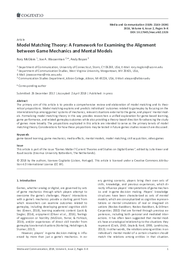 (PDF) Model Matching Theory: A Framework for Examining the Alignment ...
