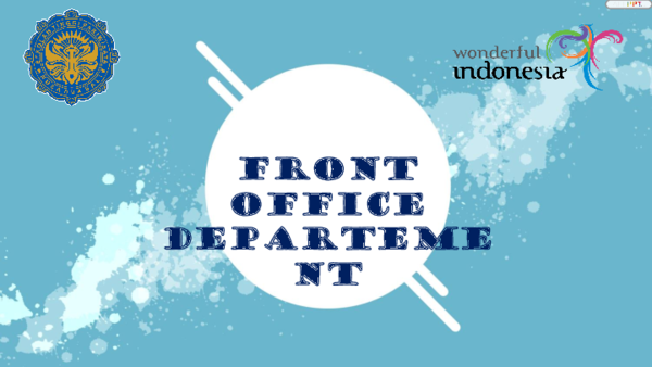 (PPT) PPT Front Office Department