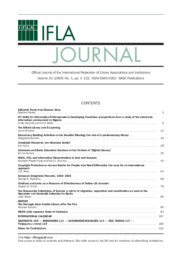 (PDF) CITATION. Curry, Ann. “Unreliable Research: Are Librarians Liable ...