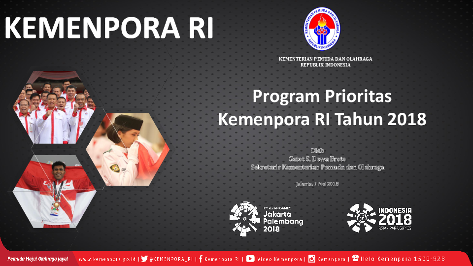 (PDF) Program Prioritas Kemenpora RI Tahun 2018 KEMENTERIAN PEMUDA DAN ...