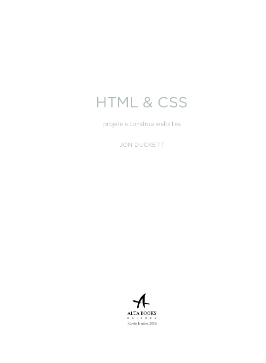 Pdf Html And Css Projete E Construa Websites