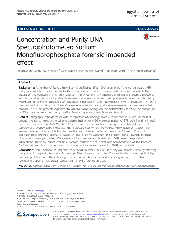 (PDF) Concentration and Purity DNA Spectrophotometer: Sodium ...