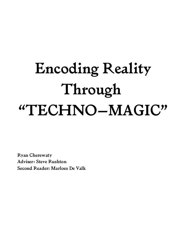 (PDF) Encoding Reality Through Techno-Magic