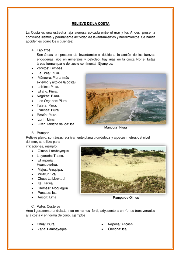 (DOC) RELIEVE DE LA COSTA