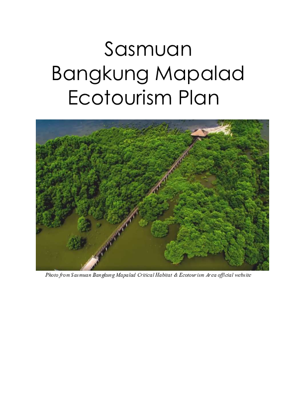 (PDF) Sasmuan Bangkung Mapalad Ecotourism Plan