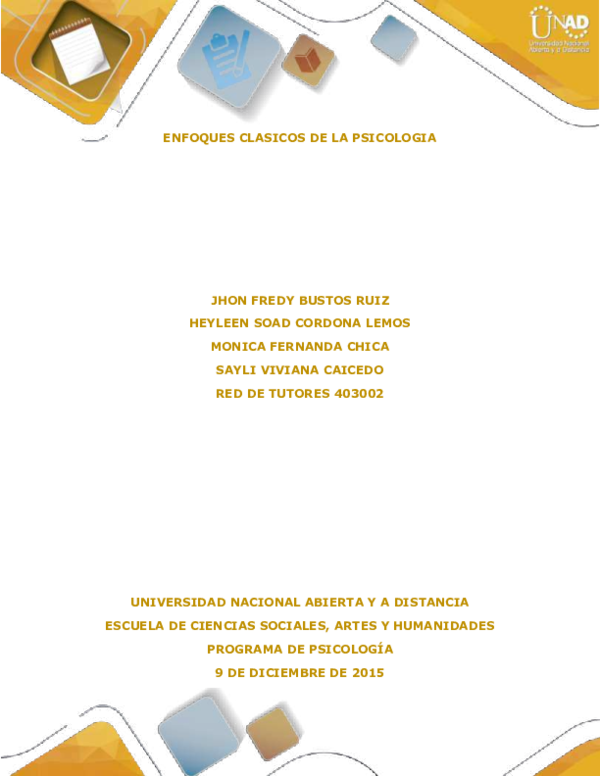(PDF) Enfoques clasicos de la psicologia