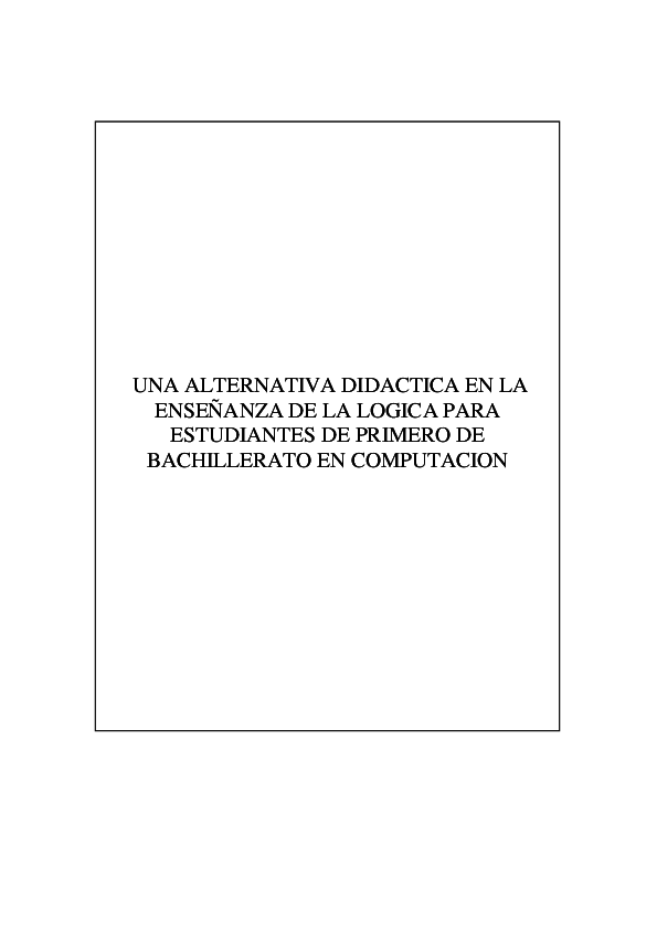 (PDF) Una alternativa didactica en la ensenanza de la logica para ...
