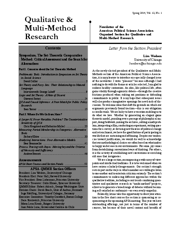 Pdf Set Theoretic Comparative Methods Raising Some Questions And Asking Where We Go From Here