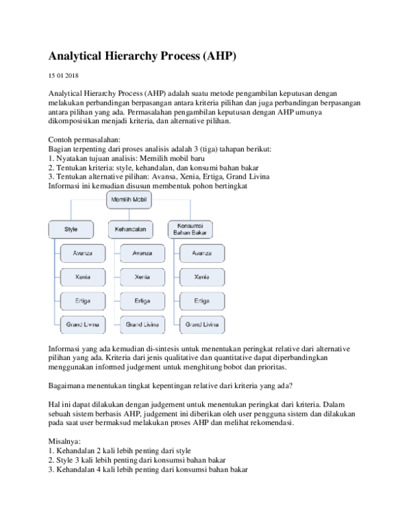 (DOC) Analytical Hierarchy Process (AHP | aryasang pecinta - Academia.edu