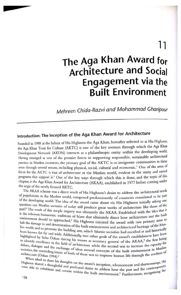 (PDF) The Aga Khan Award for Architecture and Social Engagement via the ...