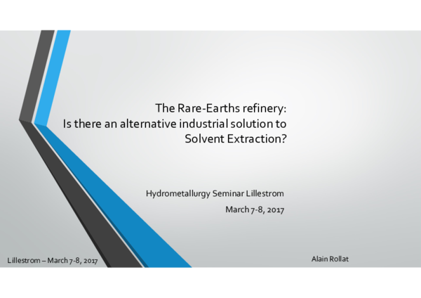 (PDF) The Rare-Earths refinery: Is there an alternative industrial ...