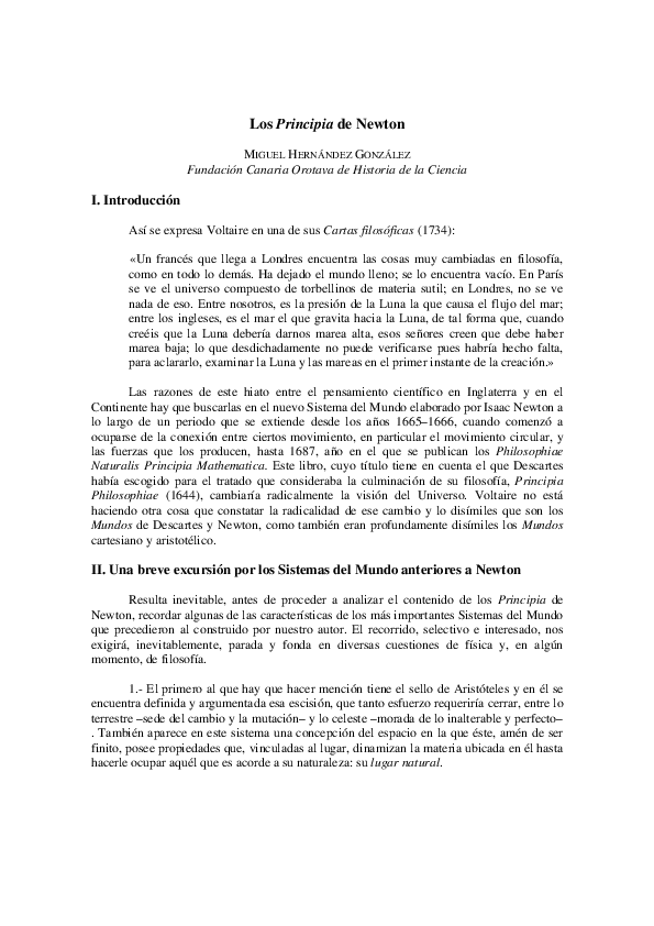 (PDF) Los Principia de Newton