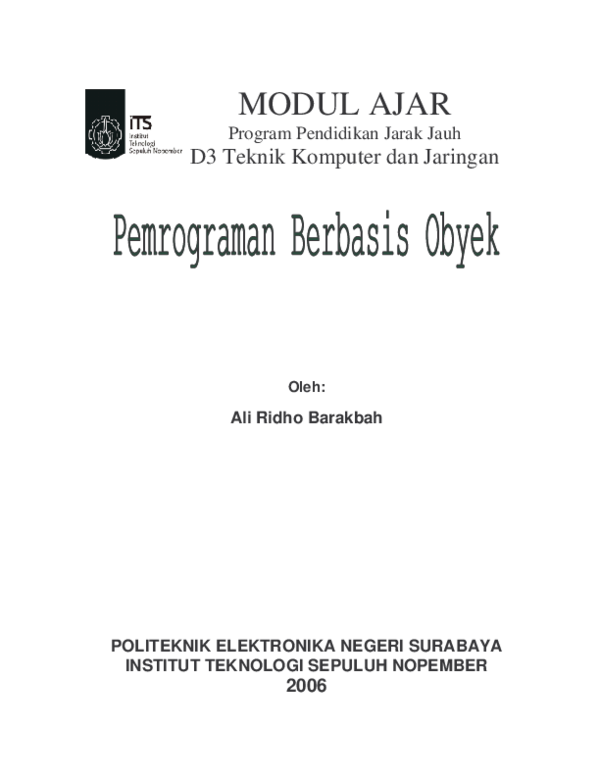 Pdf Belajar Dasar Pemrograman Java