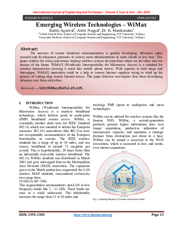 (PDF) Emerging Wireless Technologies