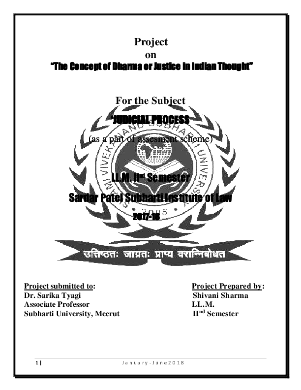 (DOC) The concept of Dharma in Indian Thought