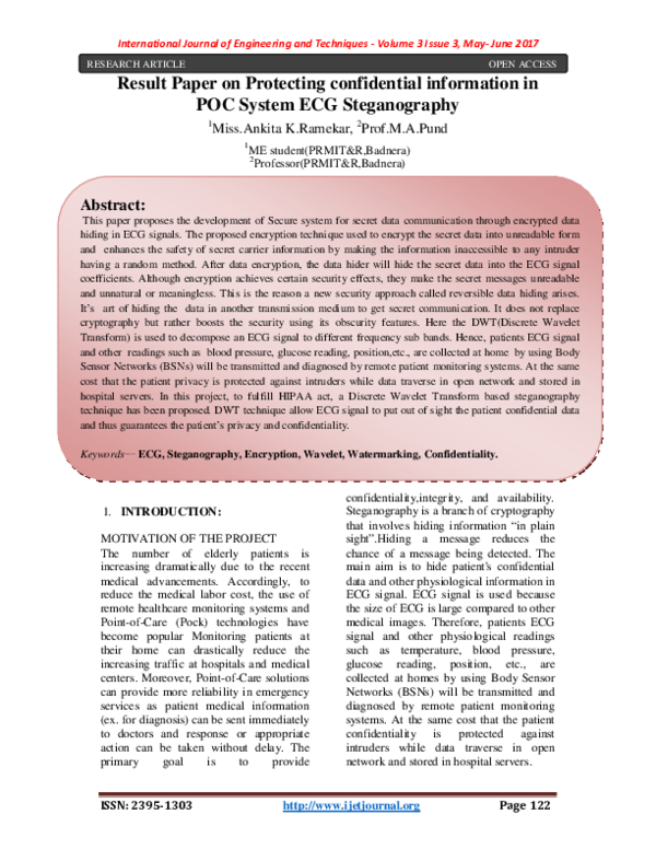 (PDF) Result Paper on Protecting confidential information in POC System ...