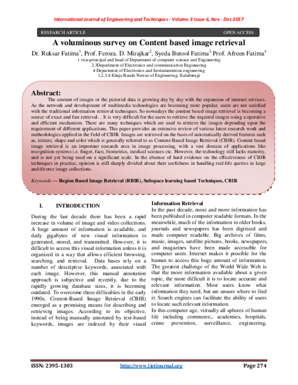 Pdf A Voluminous Survey On Content Based Image Retrieval