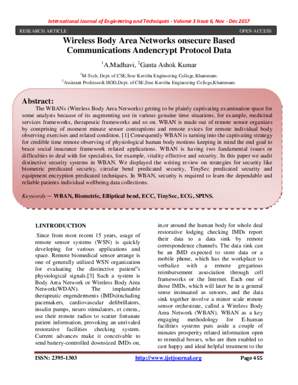 (PDF) Wireless Body Area Networks onsecure Based Communications ...