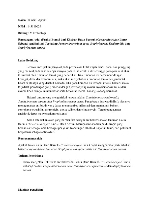 (DOC) Fraksi etanol daun bernuk