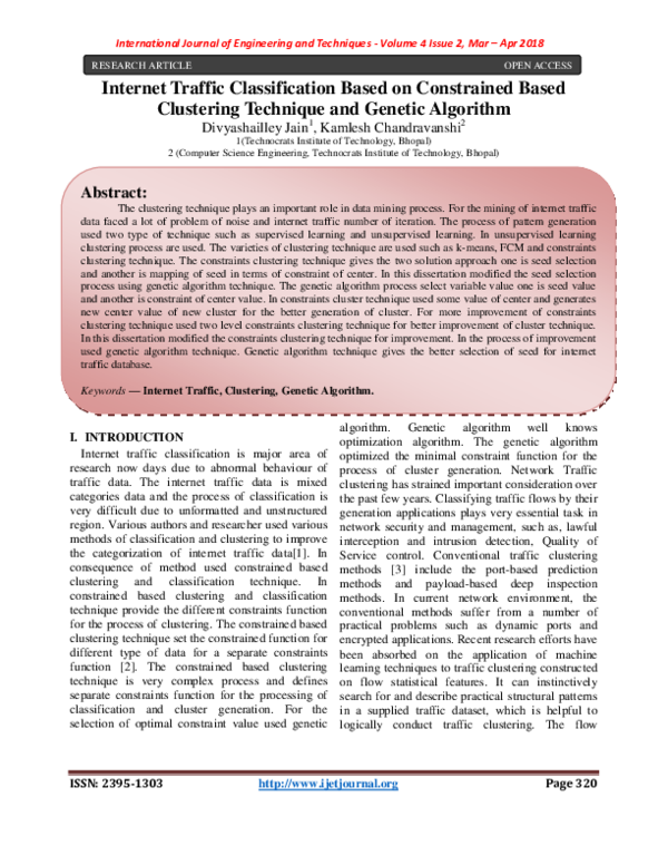 Pdf Internet Traffic Classification Based On Constrained Based