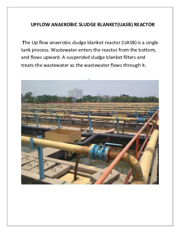 (DOC) UPFLOW ANAEROBIC SLUDGE BLANKET (UASB) REACTOR